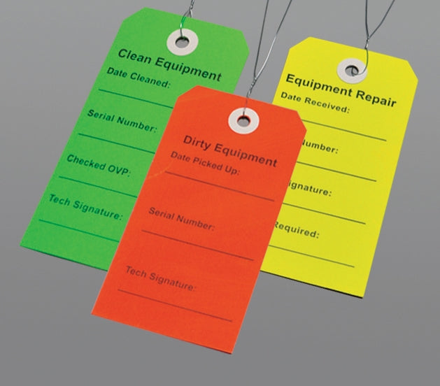 Buy 2 5/16" X 4 3/4" "Dirty Equipment" Tag (Red) - Universal Plastic